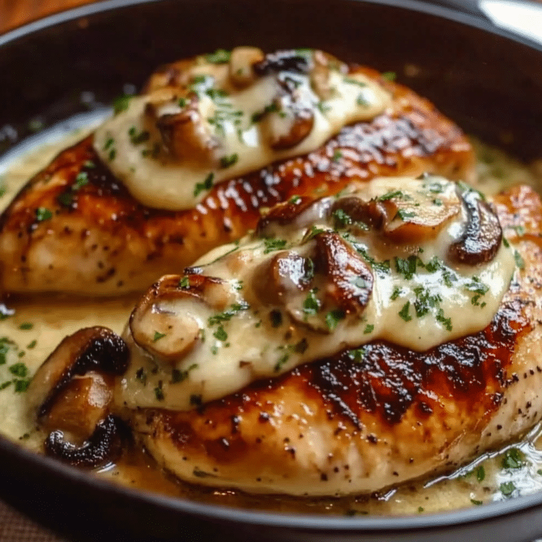 Cheesy Garlic Butter Mushroom Stuffed Chicken - Clara quick dinners