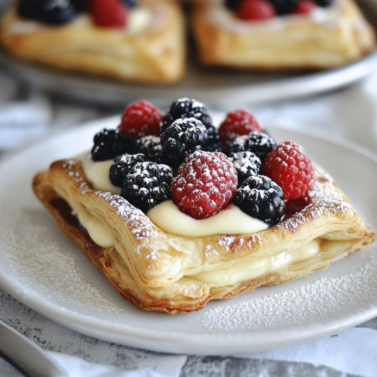 Berry Custard Pastries with Italian Crema Pasticcera - Clara quick dinners