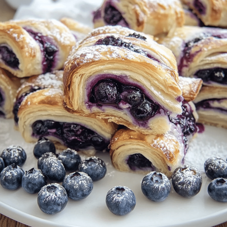 Blueberry Cream Cheese Puff Pastry - Clara quick dinners