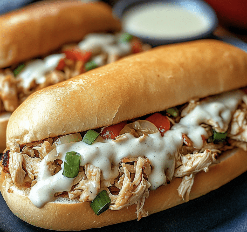Slow Cooker Chicken Philly Sandwiches - Clara quick dinners