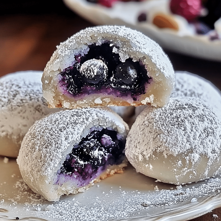 Blueberry-Filled Almond Snowball Cookies - Clara quick dinners