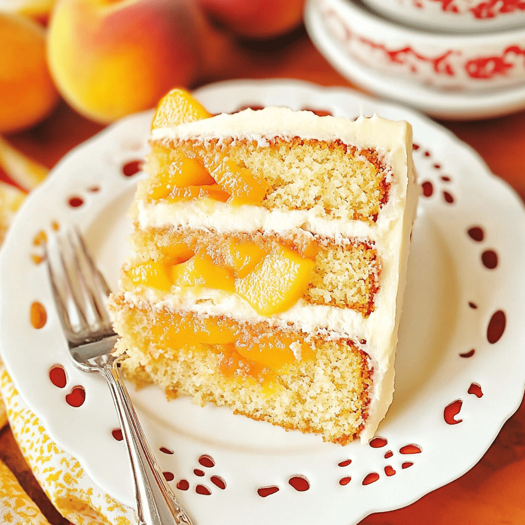 Brown Sugar Layer Cake with Peach Filling - Clara quick dinners