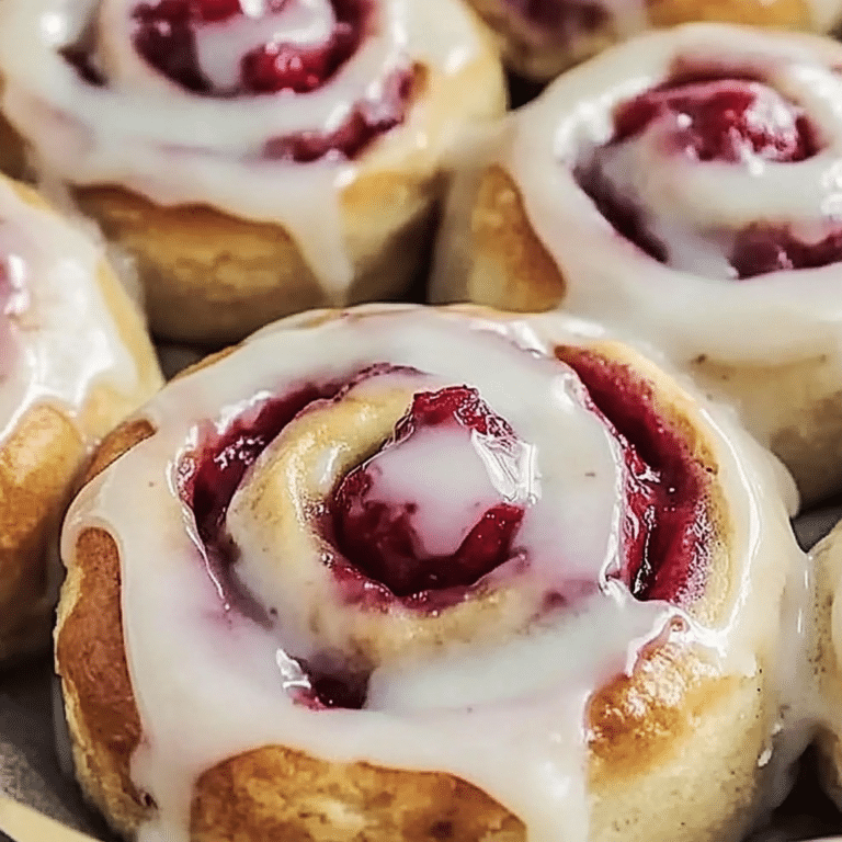 Raspberry Cinnamon Rolls with Lemon Glaze - Clara quick dinners