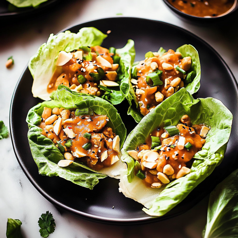 Easy Chinese Lettuce Wraps with Peanut Sauce - Clara quick dinners
