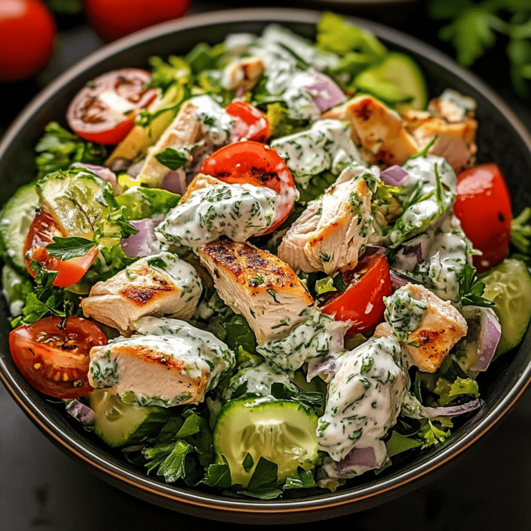 Mediterranean Delight Tzatziki Chicken Salad - Clara quick dinners