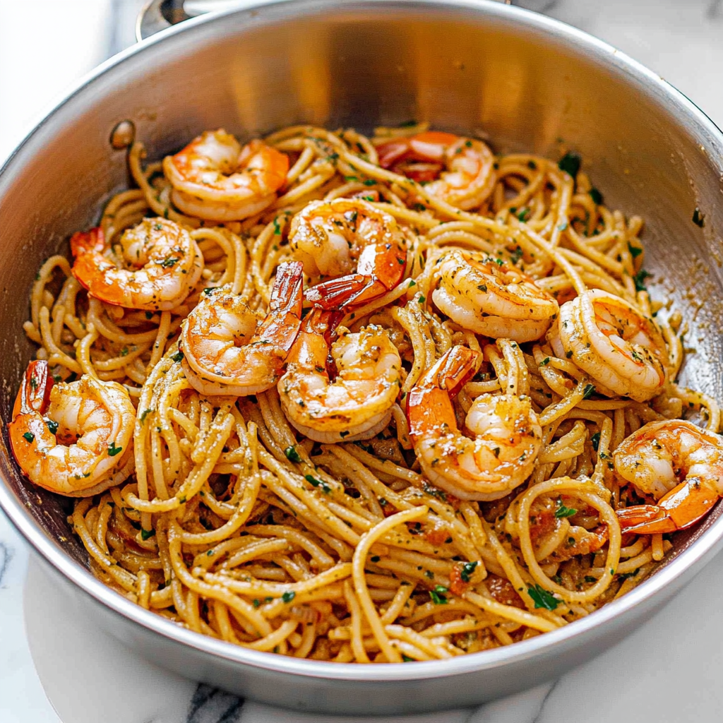 Old Bay Garlic Shrimp Pasta Recipe - Clara quick dinners