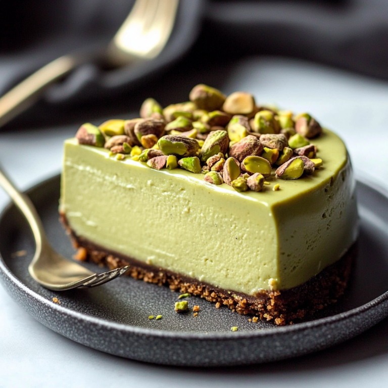 Pistachio Cheesecake with Pistachio Topping Recipe - Clara quick dinners