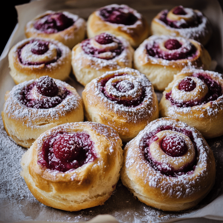 Raspberry Custard Buns - Clara quick dinners