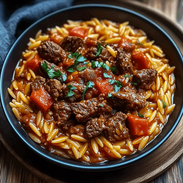 Greek Beef Orzo Pasta - Clara quick dinners