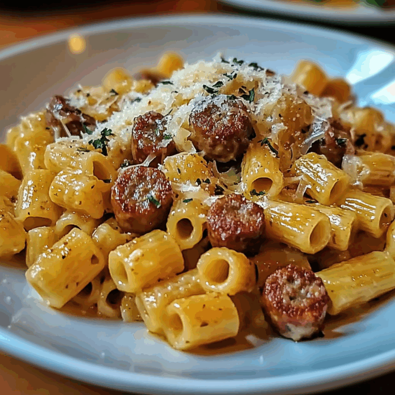 Garlic Butter Sausage Pasta - Clara quick dinners