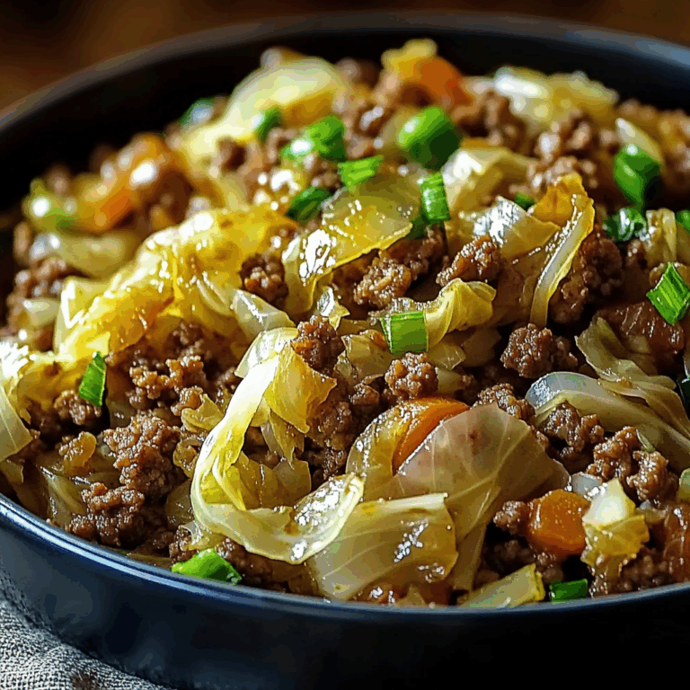 Ground Beef and Chopped Cabbage - Clara quick dinners